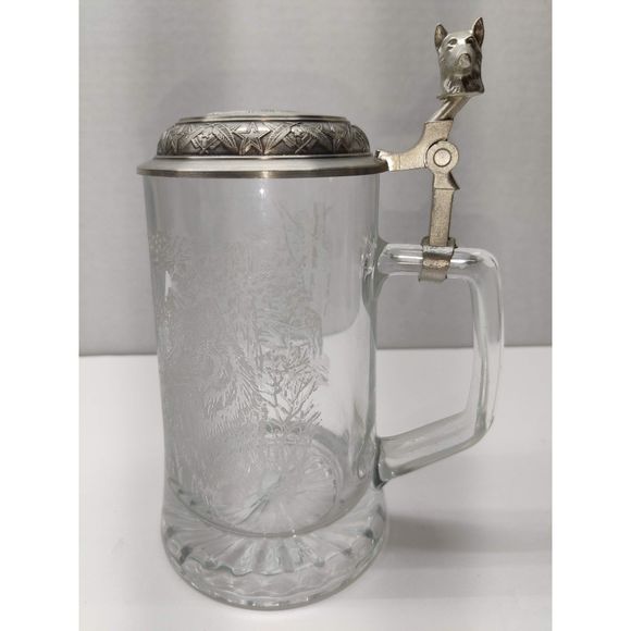 Meger | Dining | Meger Glass Timber Wolf Beerstein With Pewter Lid ...